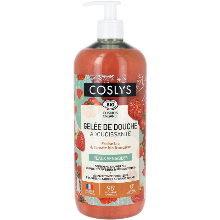 Gel de Ducha Fresa y Semilla Tomate de Coslys 1L | Adonia Natur